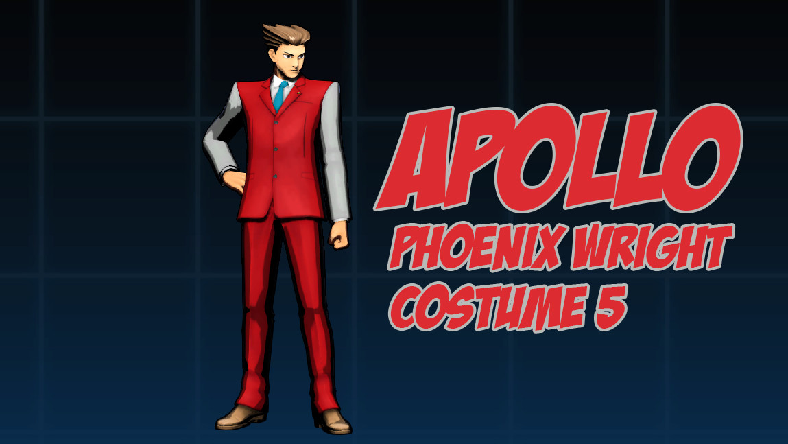 Apollo Skin Phoenix Wright Costume 5 Mod for Ultimate Marvel vs Capcom ...
