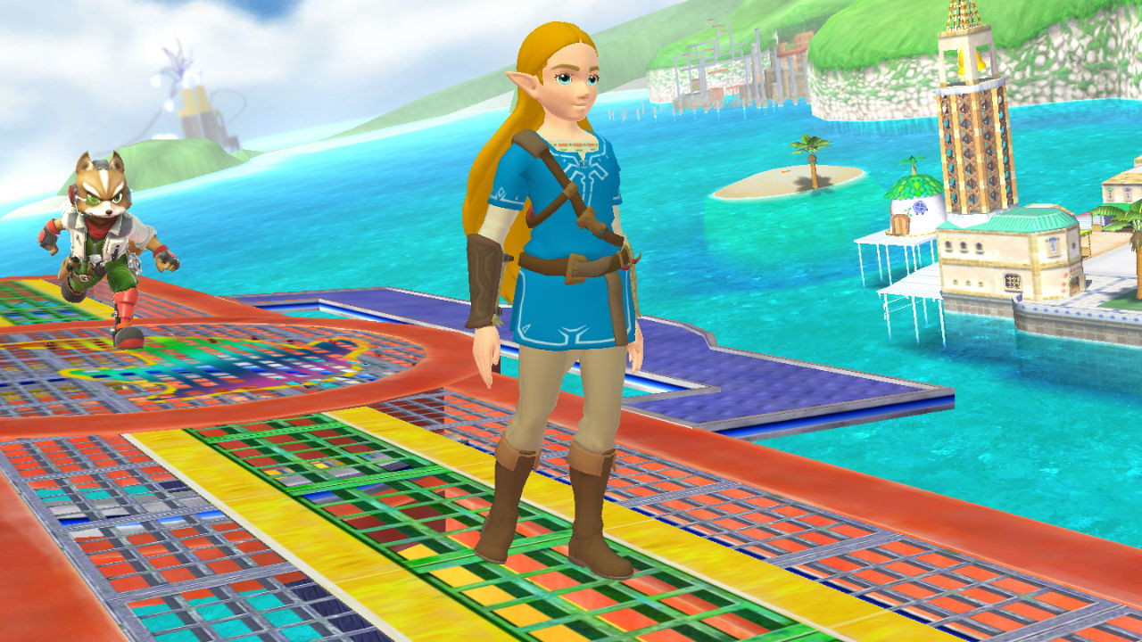 BOTW Zelda in Link Outfit Mod for Super Smash Bros. (Wii U) | SSB4U Mods
