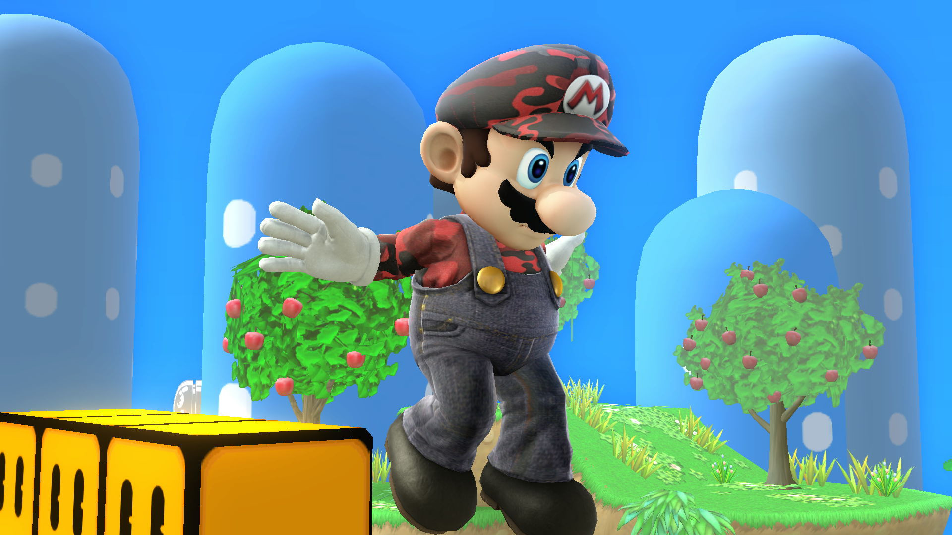 Red Camouflage Mario [Super Smash Bros. (Wii U)] [Mods]