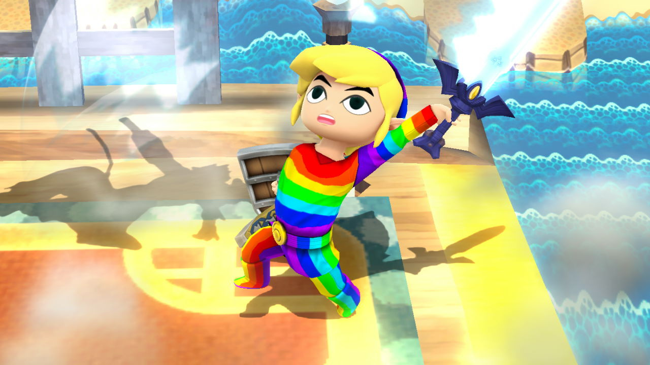 Rainbow Toon Link Mod for Super Smash Bros. (Wii U) | SSB4U Mods