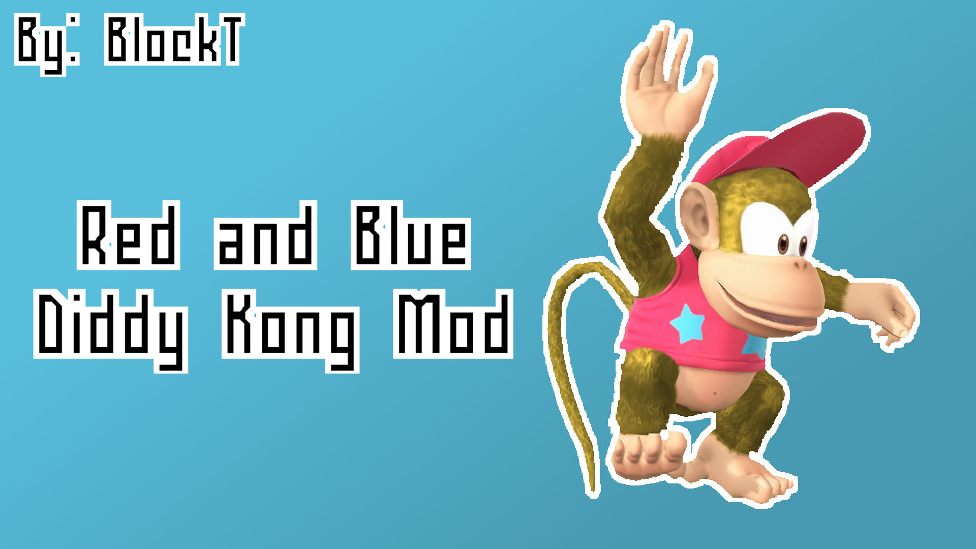 Red and Blue Diddy Kong Mod [Super Smash Bros. (Wii U)] [Mods]