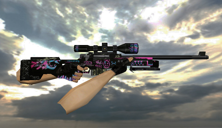 Default AWP with Fever Dream skin Mod for Counter-Strike 1.6 | CS1.6 Mods