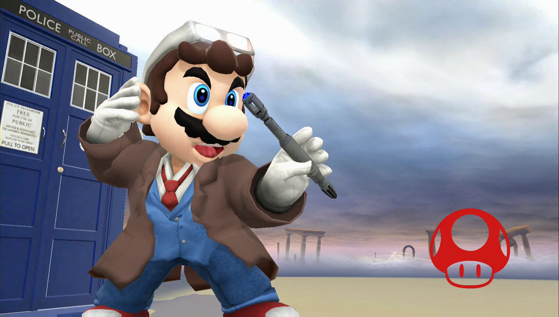 Dr. Who Mario (Over Dr. Mario) [Super Smash Bros. (Wii U)] [Mods]