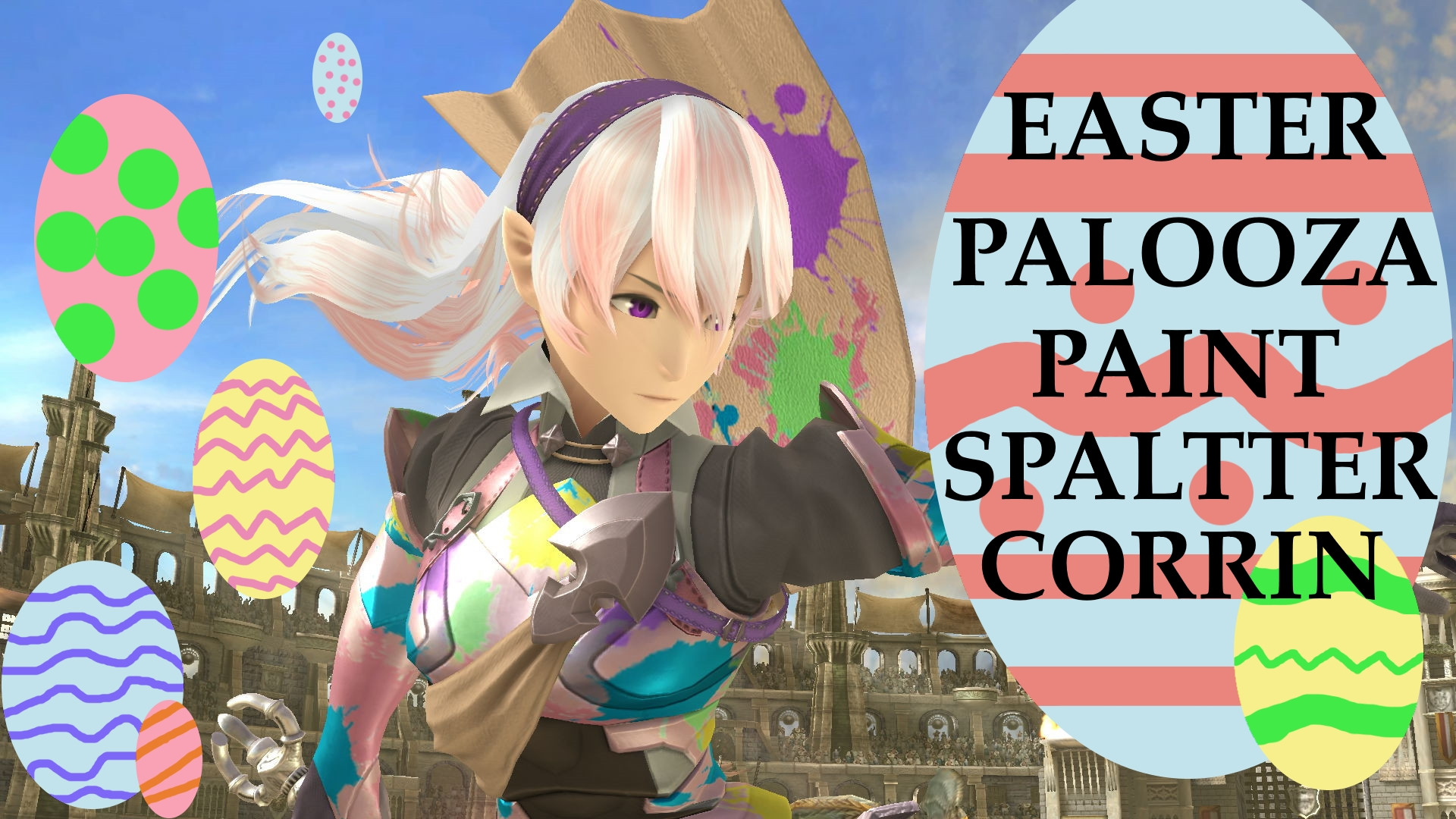 Easter Palooza Paint Splatter Female Corrin Mod for Super Smash Bros ...