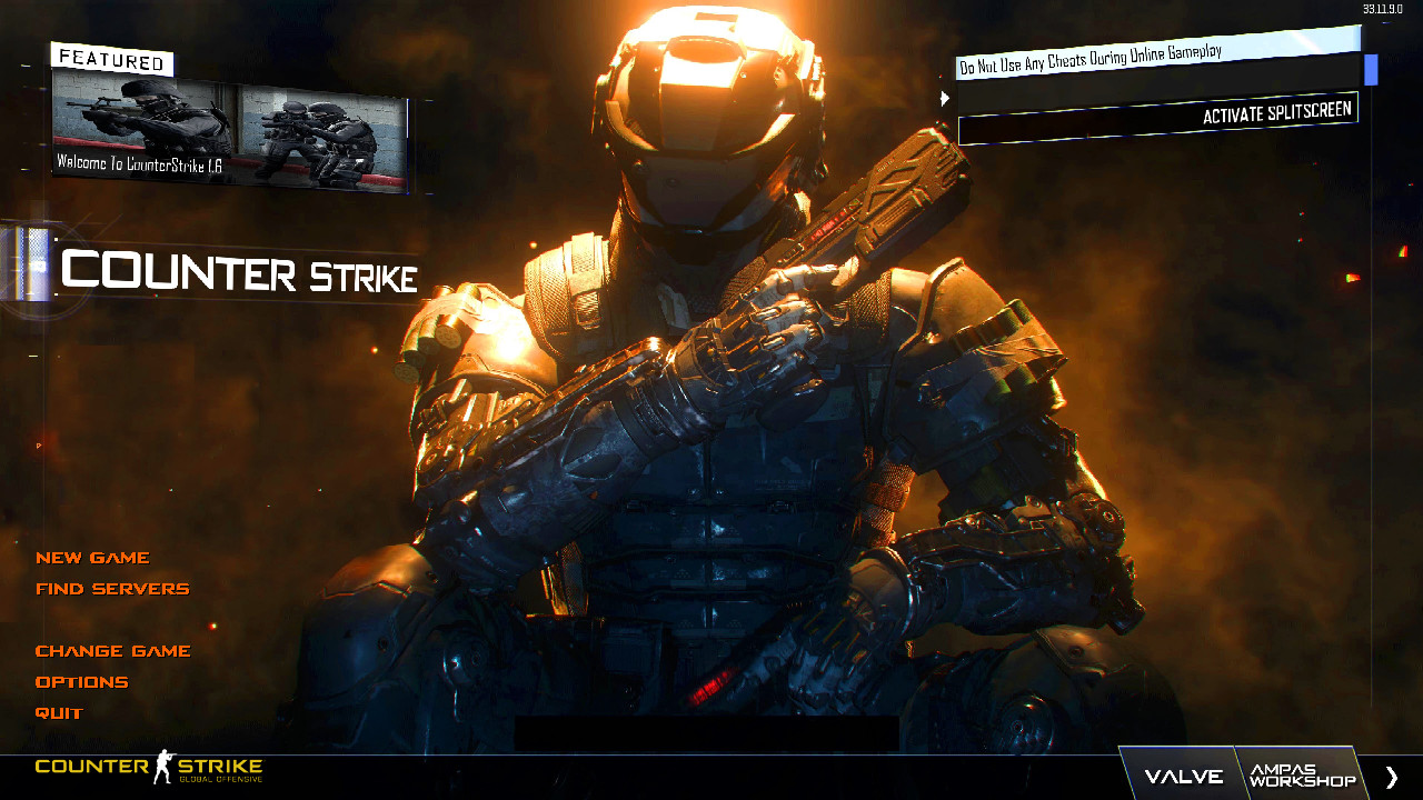 Call Of Duty : BlackOps 3 GUI [Counter-Strike 1.6] [Mods]