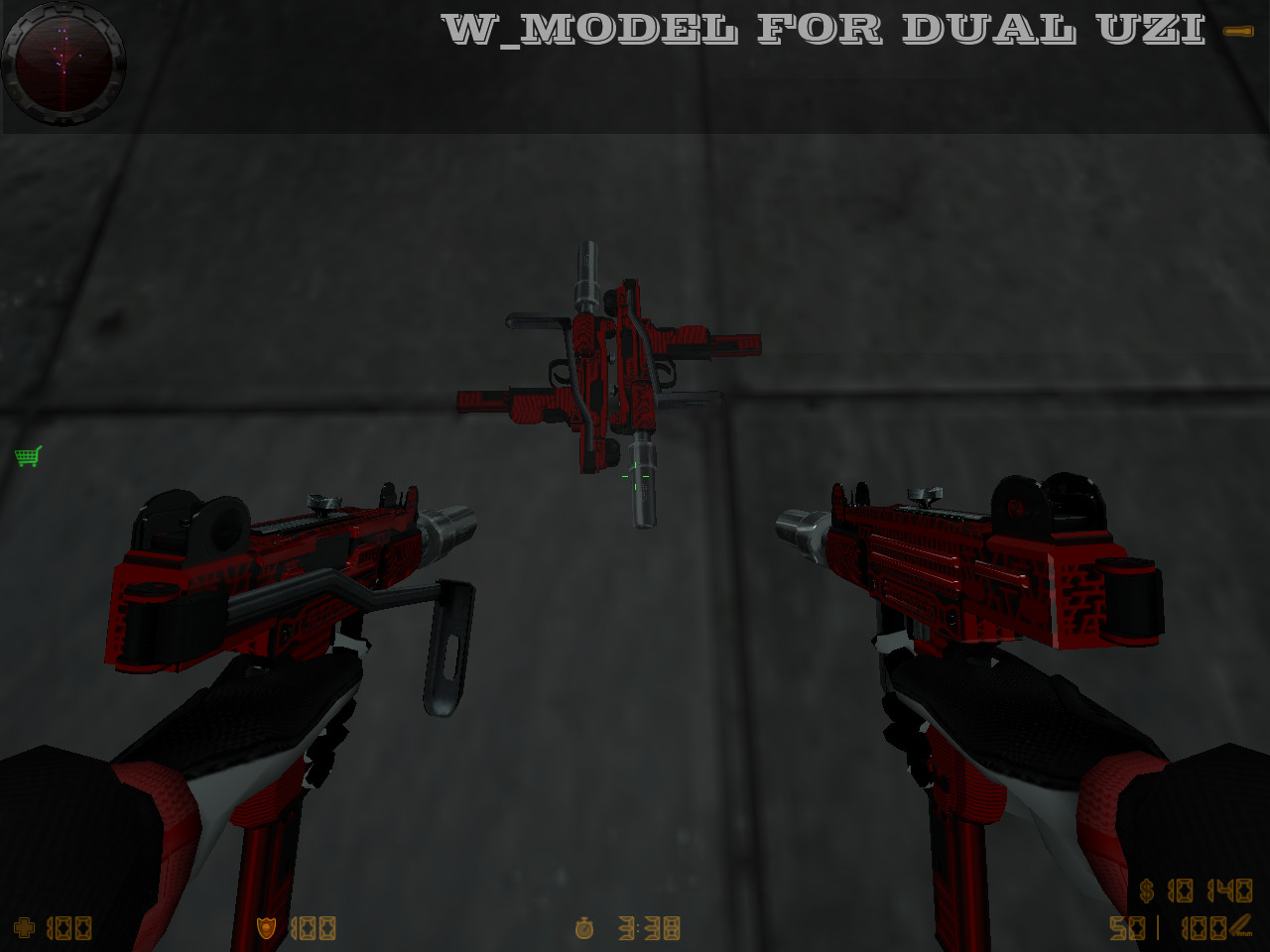 Cromed Red Tron Imi Mini Uzi And Dual Mini Uzi Mod for Counter-Strike ...