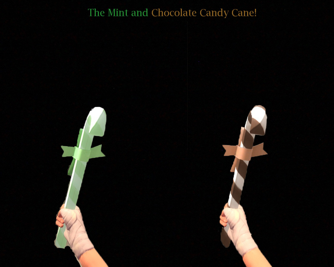 Mint and Chocolate Colored Candy Cane. Mod for Team Fortress 2 | TF2 Mods
