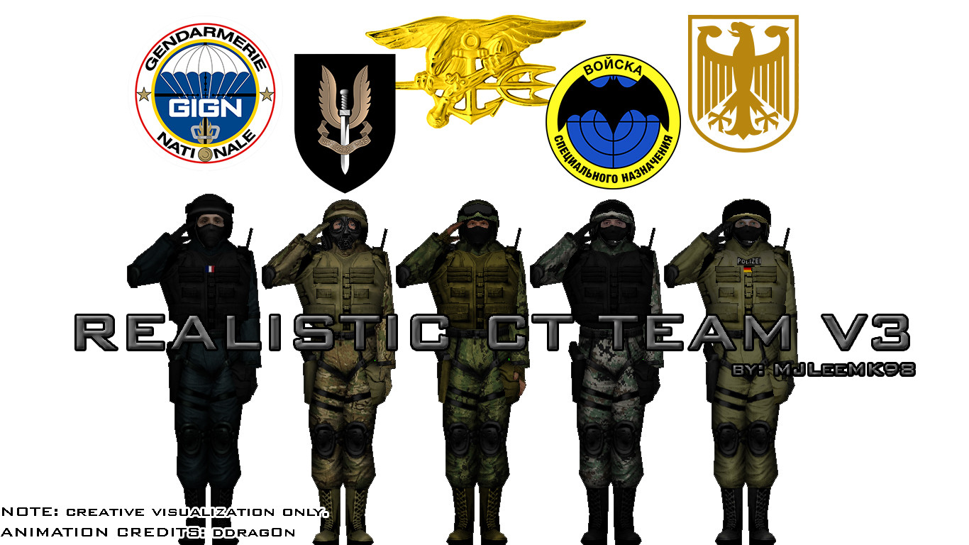 Realistic CT Team V3 [Counter-Strike: Condition Zero] [Mods]