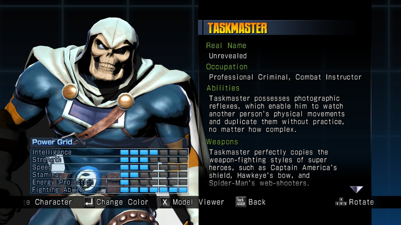 Taskmaster - Alternate Skins Pack Mod for Ultimate Marvel vs Capcom 3 ...