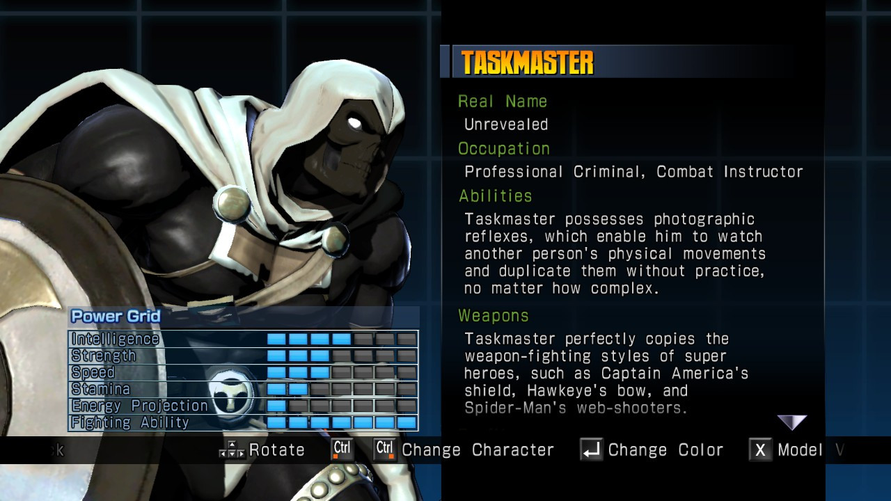 Taskmaster - Alternate Skins Pack Mod for Ultimate Marvel vs Capcom 3 ...
