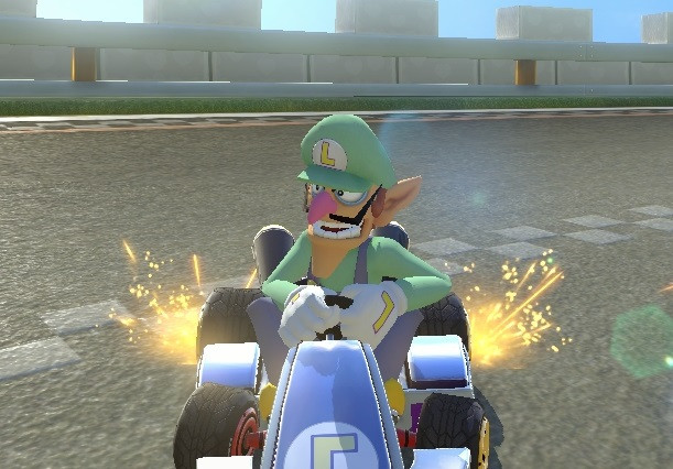 Light-Green Waluigi (Waluigi) Mod for Mario Kart 8 | MK8 Mods
