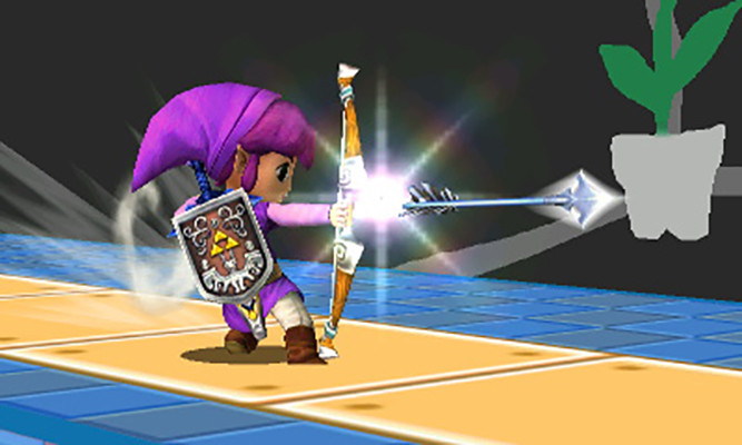 Purple Triforce Heroes Toon Link [Super Smash Bros. (3DS)] [Mods]