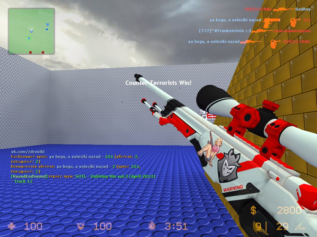 AWP Asiimov Red (with extra stickers) Mod for Counter-Strike: Source ...