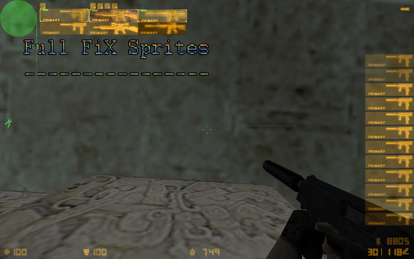 Final FiX Sprites |M4A1 |G3SG1 |TMP Mod for Counter-Strike 1.6 | CS1.6 Mods