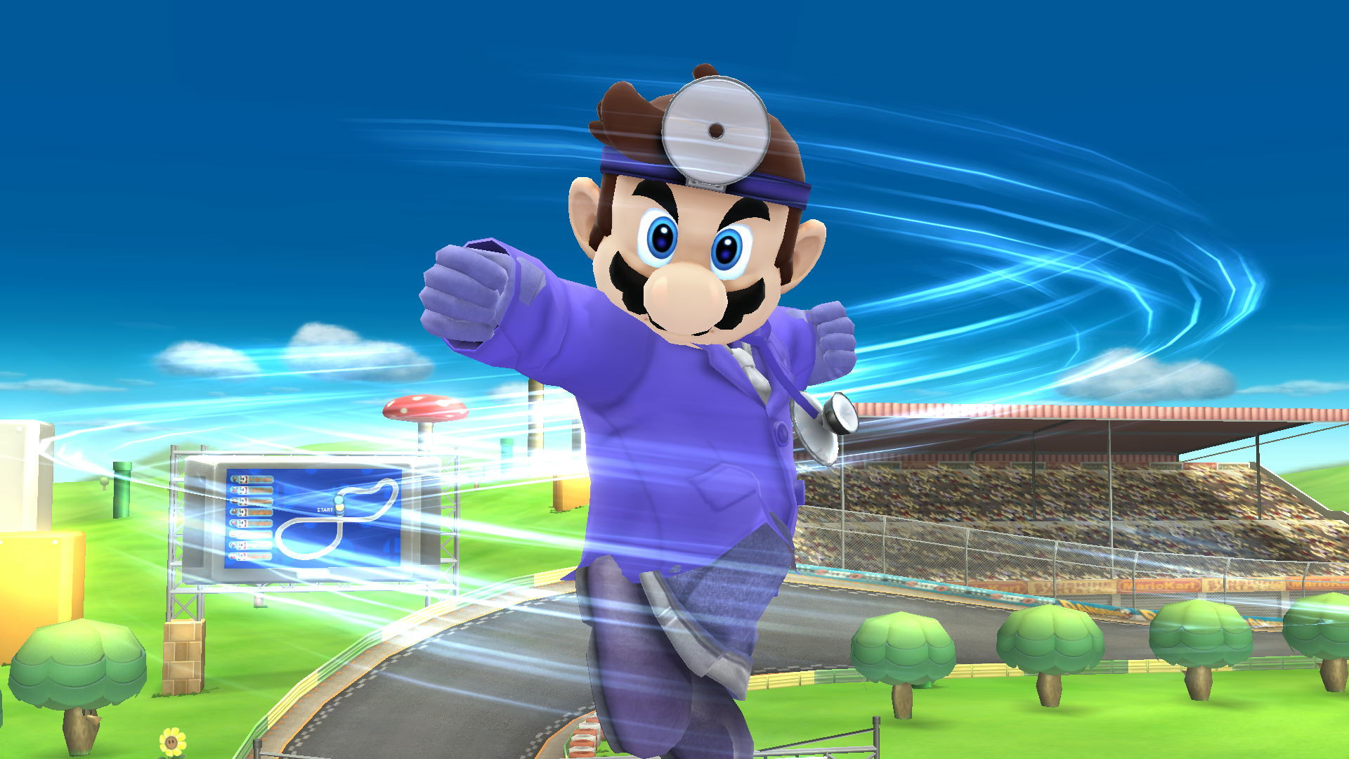 Lilac Dr. Mario [Super Smash Bros. (Wii U)] [Mods]