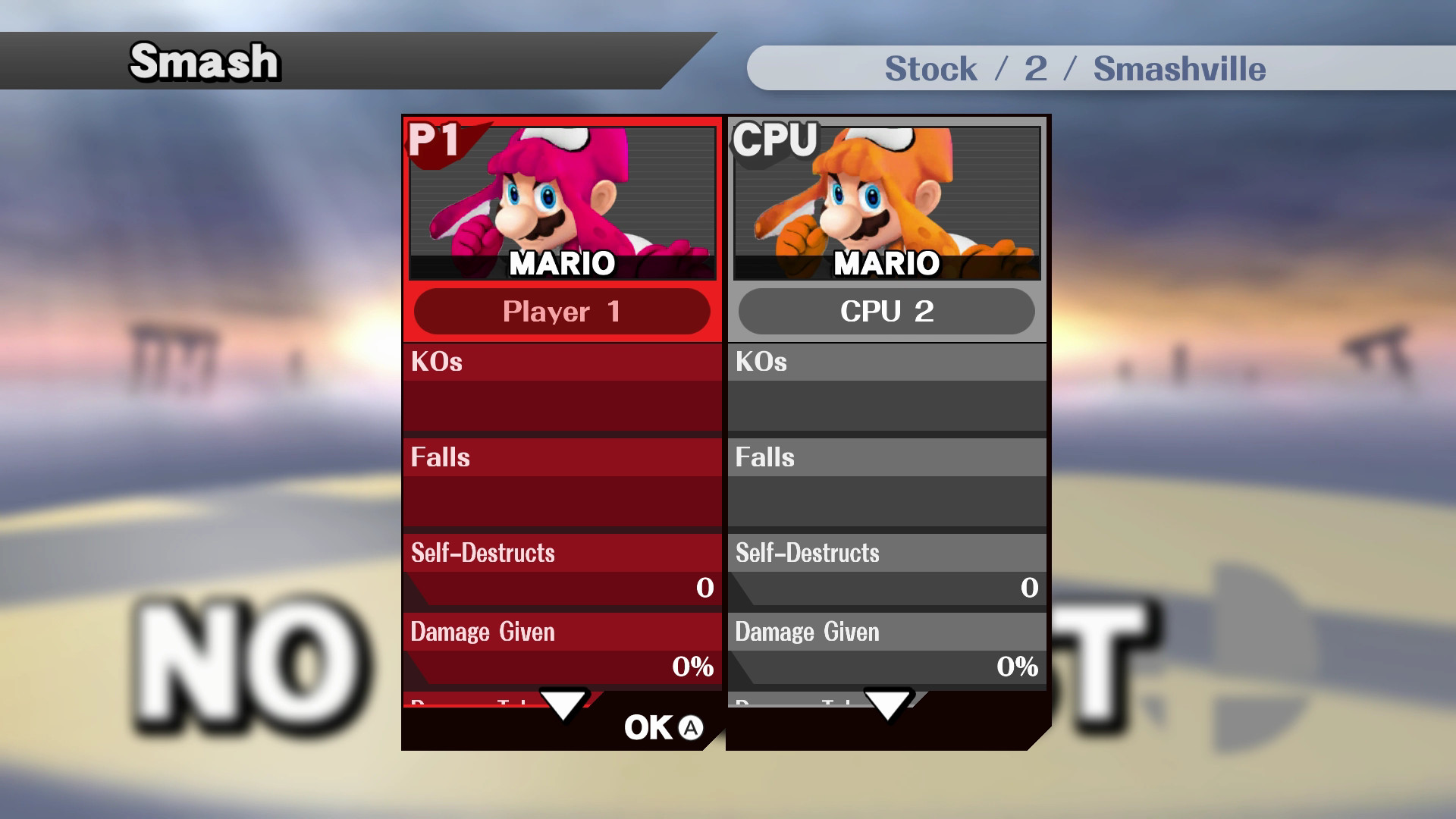 Splatoon Mario UI (Squid Mario) [Super Smash Bros. (Wii U)] [Mods]