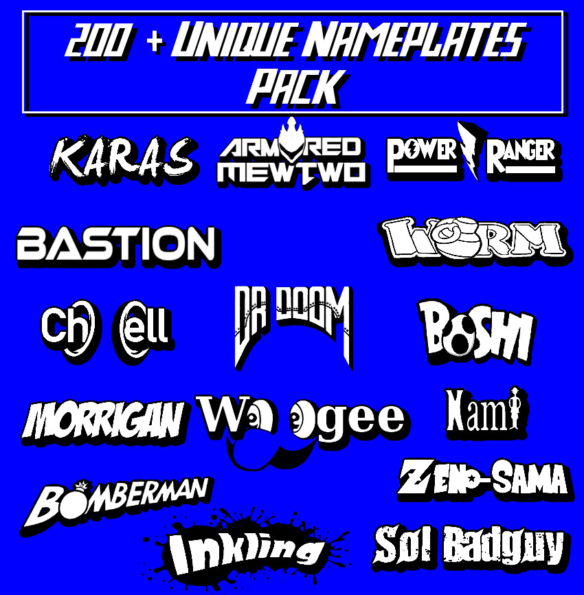200+ Unique Character Nameplates Mod for Super Smash Bros. (Wii U ...