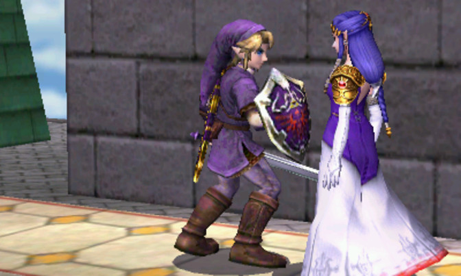 Purple Tunic Brawl Link Mod for Super Smash Bros. (3DS) | SSB3DS Mods