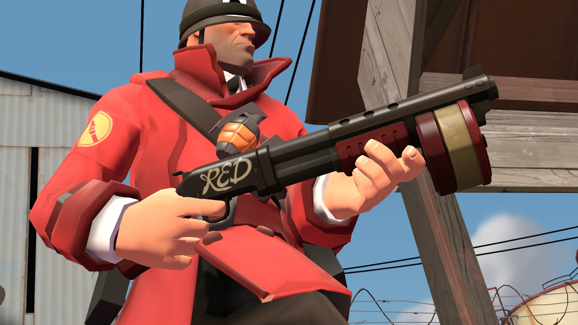 Team Themed Trenchgun Mod for Team Fortress 2 | TF2 Mods