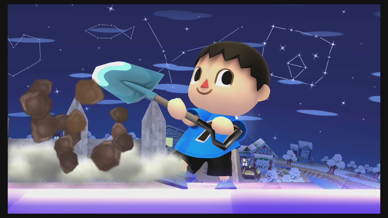 Black and Blue Villager [Super Smash Bros. (Wii U)] [Mods]