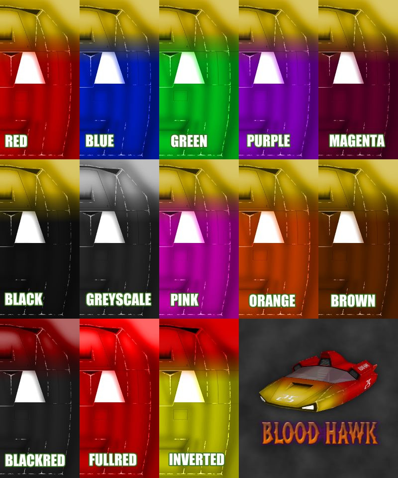 Blood Hawk Recolors [F-Zero GX] [Mods]