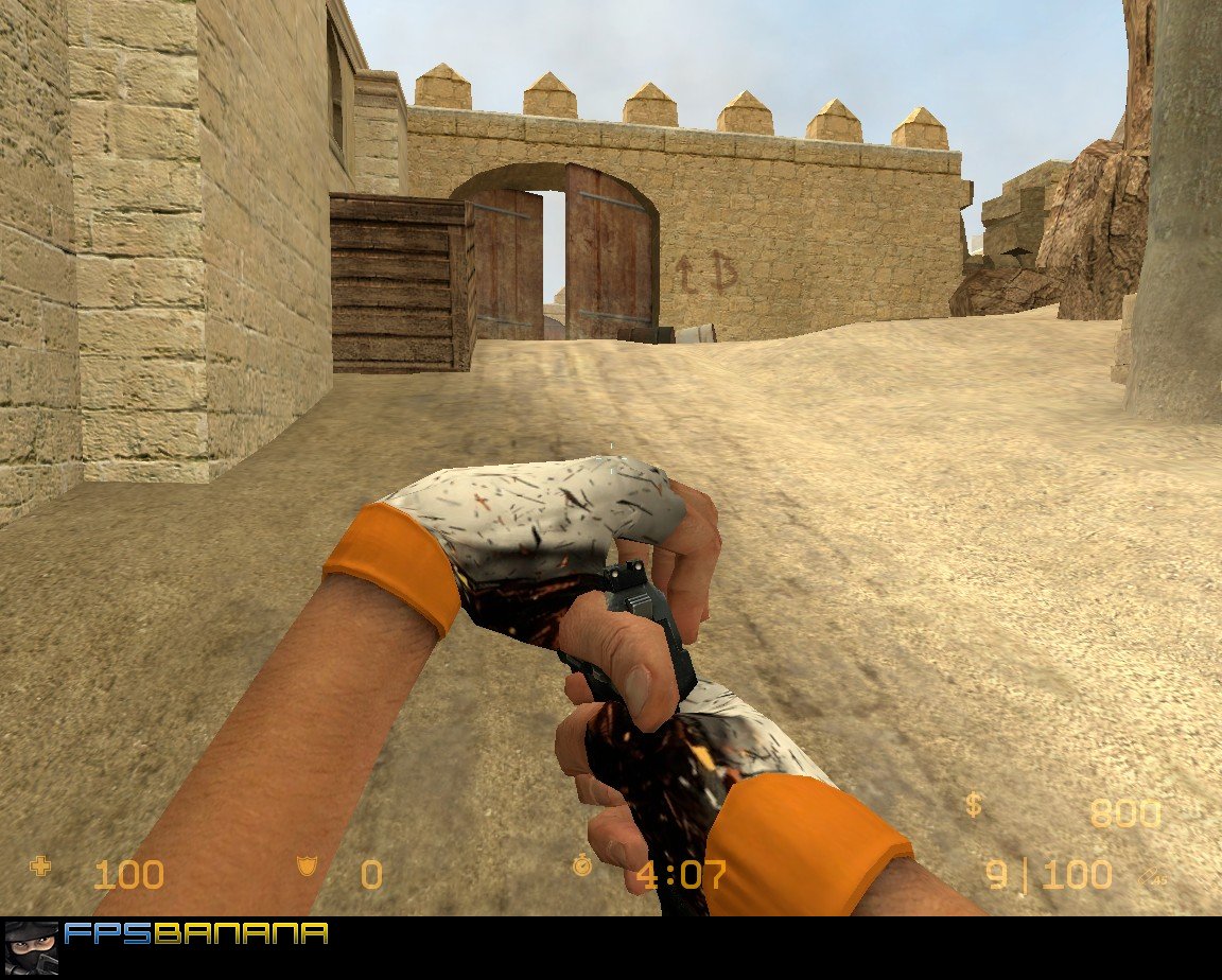 Abstract orange white hand Mod for Counter-Strike: Source | CS:S Mods