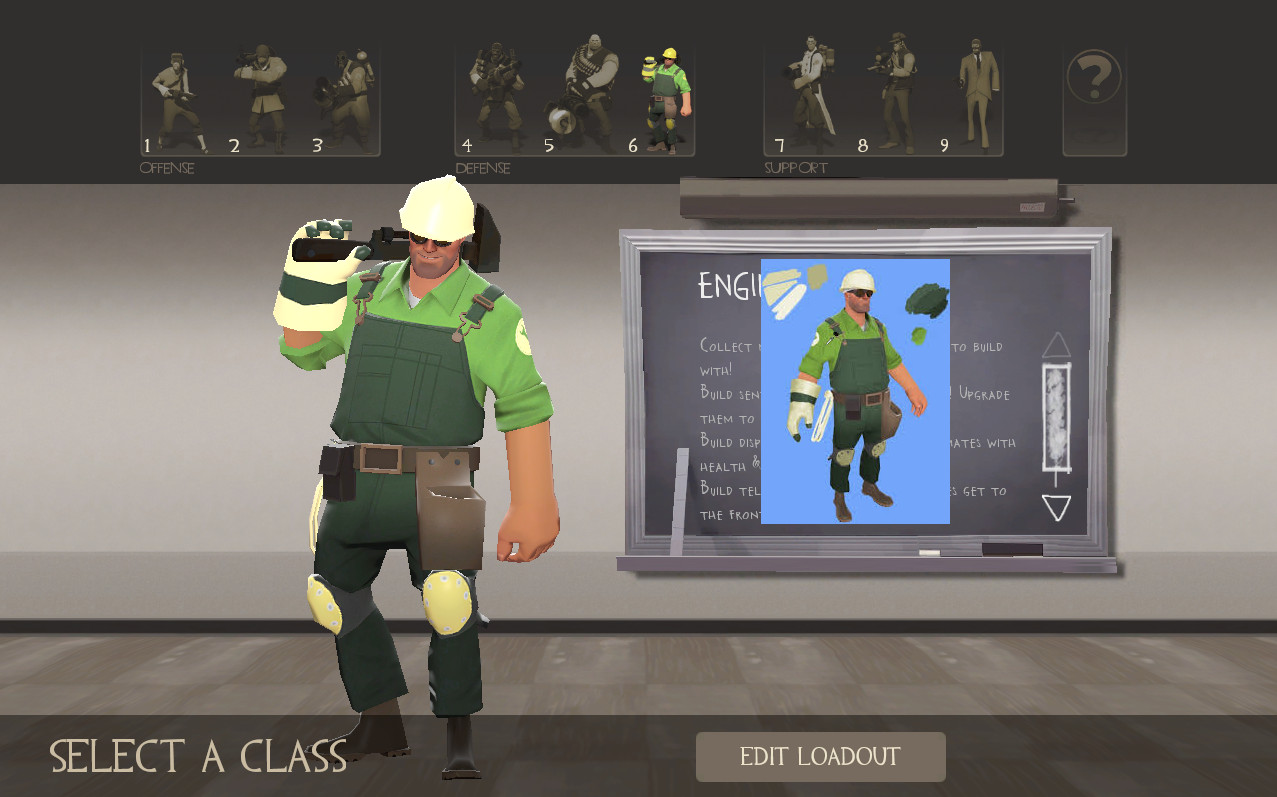 Concept Green Engineer [Team Fortress 2 Classic] [Mods]