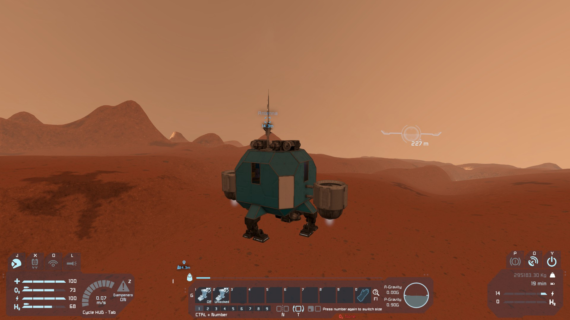 Circle crosshair gravity horizon [Space Engineers] [Mods]