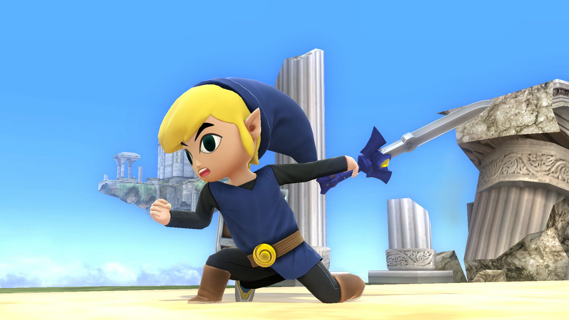Dark Blue Toon Link Mod for Super Smash Bros. (Wii U) | SSB4U Mods