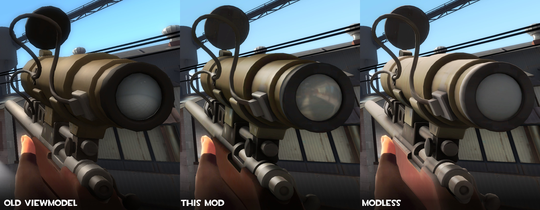 Old Viewmodel Style Sniper Rifle Mod for Team Fortress 2 | TF2 Mods
