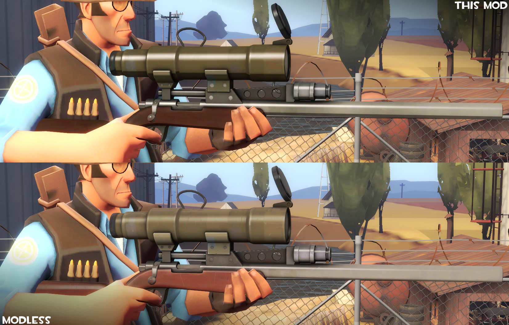 Old Viewmodel Style Sniper Rifle Mod for Team Fortress 2 | TF2 Mods