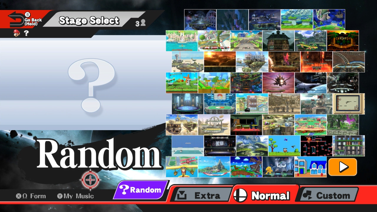 Omega (?) Stages in Normal Stage Random [Super Smash Bros. (Wii U)] [Mods]