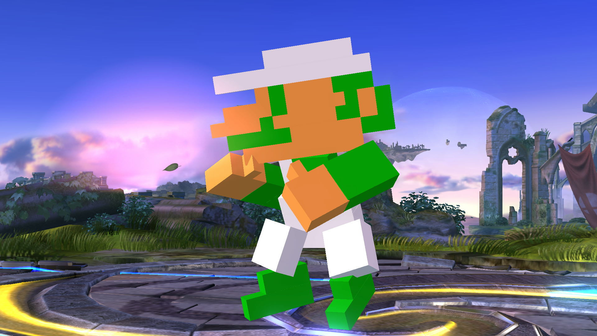 Nes Luigi (A Nes Mario Recolor) Mod for Super Smash Bros. (Wii U ...