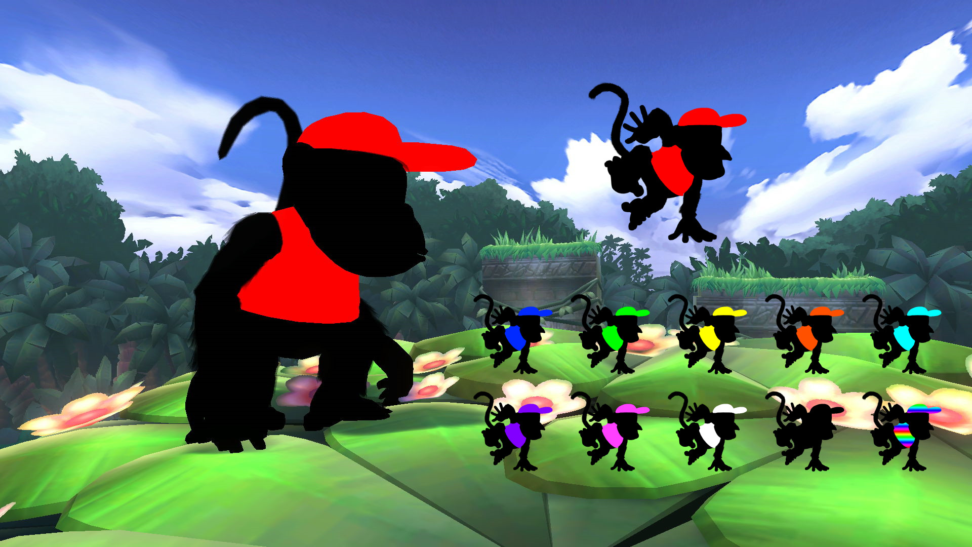Silhouette Diddy Kong Mod for Super Smash Bros. (Wii U) | SSB4U Mods