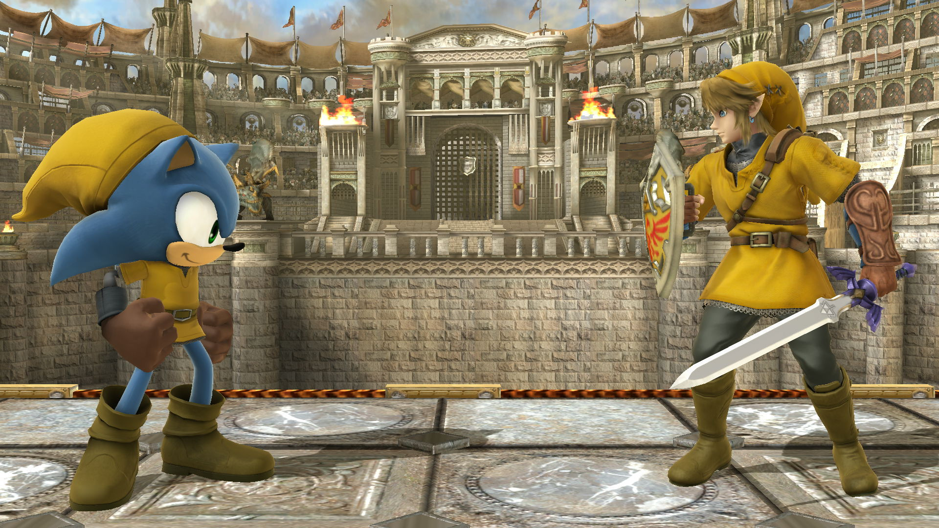 Link Sonic [Super Smash Bros. (Wii U)] [Mods]