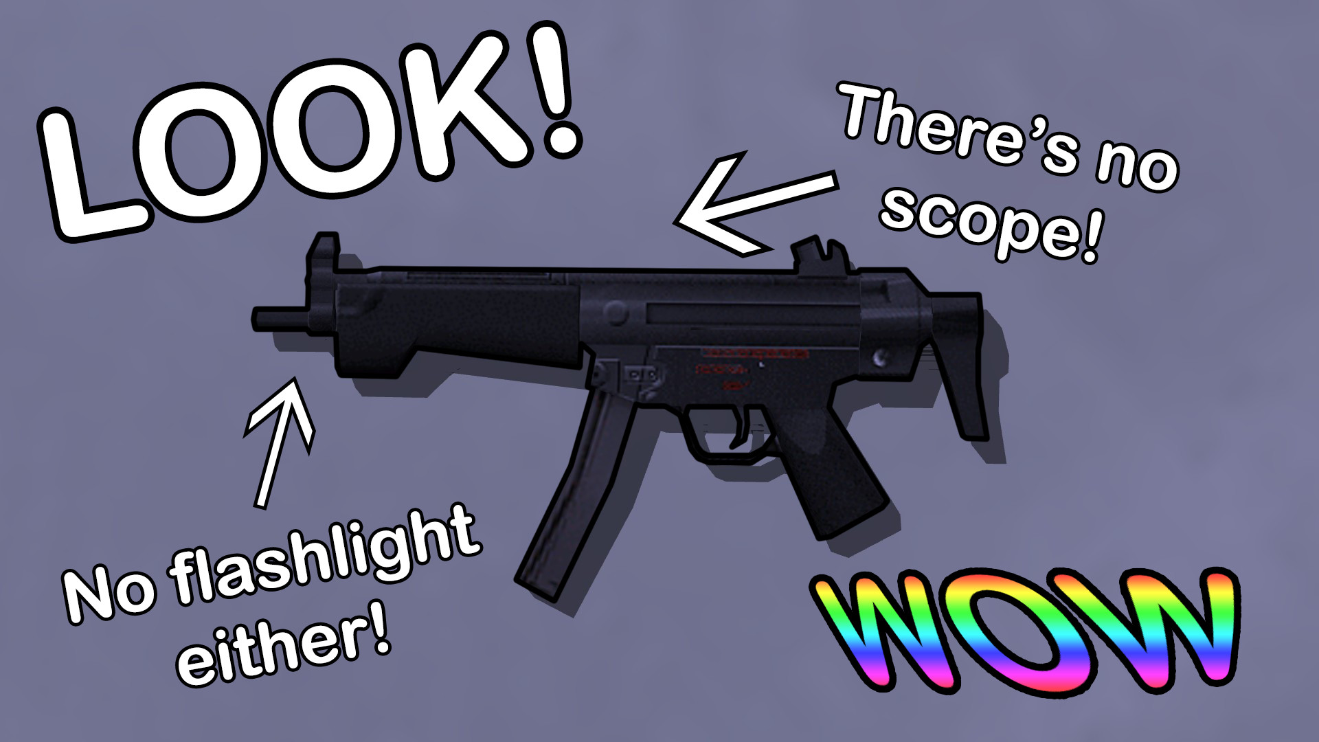 Scopeless + Flashlight-less MP5 [Sven Co-op] [Mods]