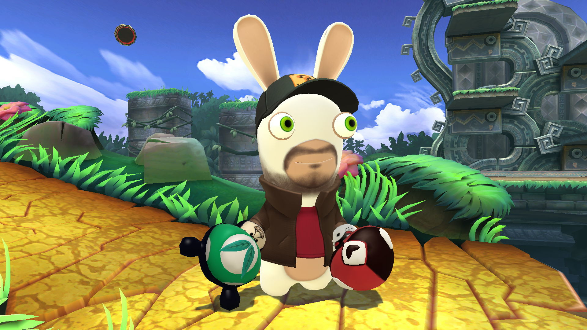 Rabbinny(Rabbid Vinny) Over Villager! [Super Smash Bros. (Wii U)] [Mods]