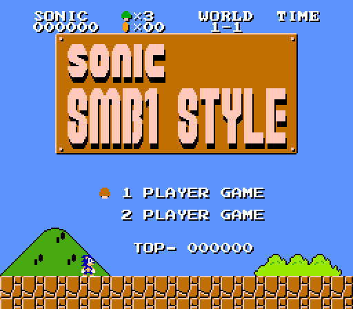 Sonic in SMB1 NES Style Mod for Boll Deluxe | BDX Mods