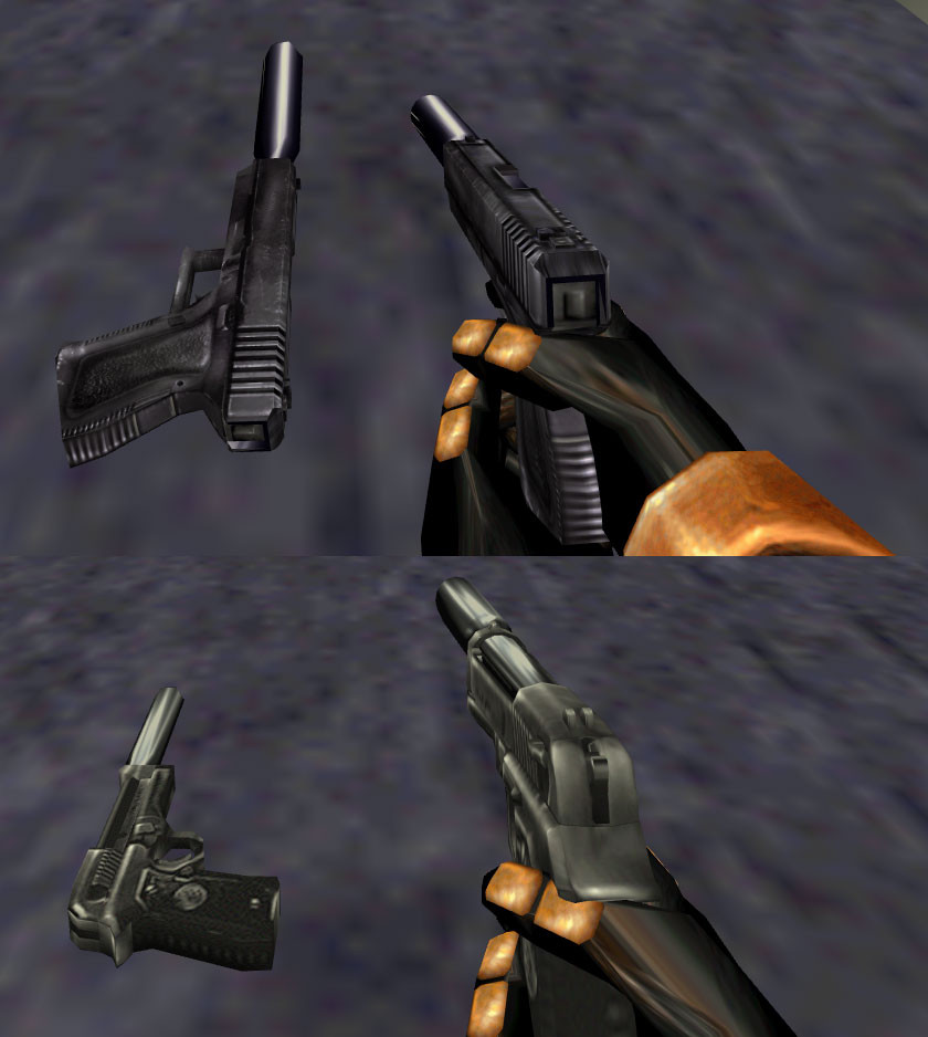 Silenced Glock and Beretta | Remod Mod for Half-Life | HL Mods