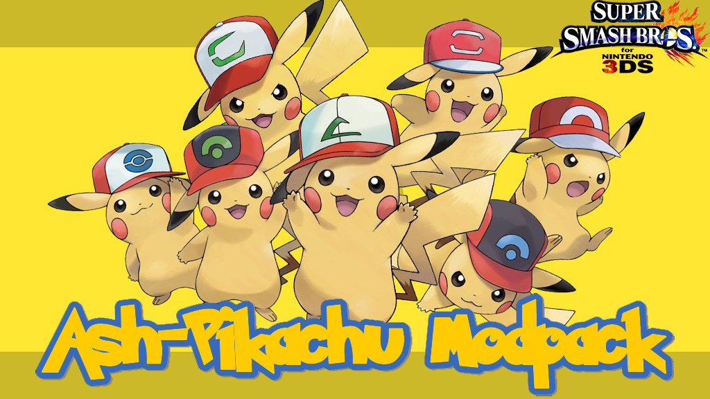 Ash-Pikachu Modpack V2 [Super Smash Bros. (3DS)] [Mods]