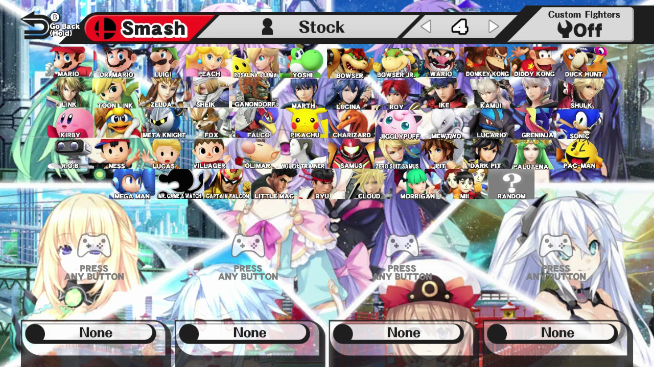Hyperdimension Neptunia gui pack Mod for Super Smash Bros. (Wii U ...