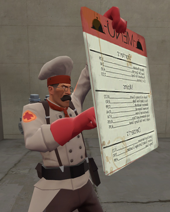 The Results Are In restaurant menu Mod for Team Fortress 2 | TF2 Mods