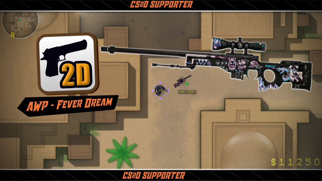 AWP - Fever Dream (CS:GO Skin) Mod for CS2D | CS2D Mods
