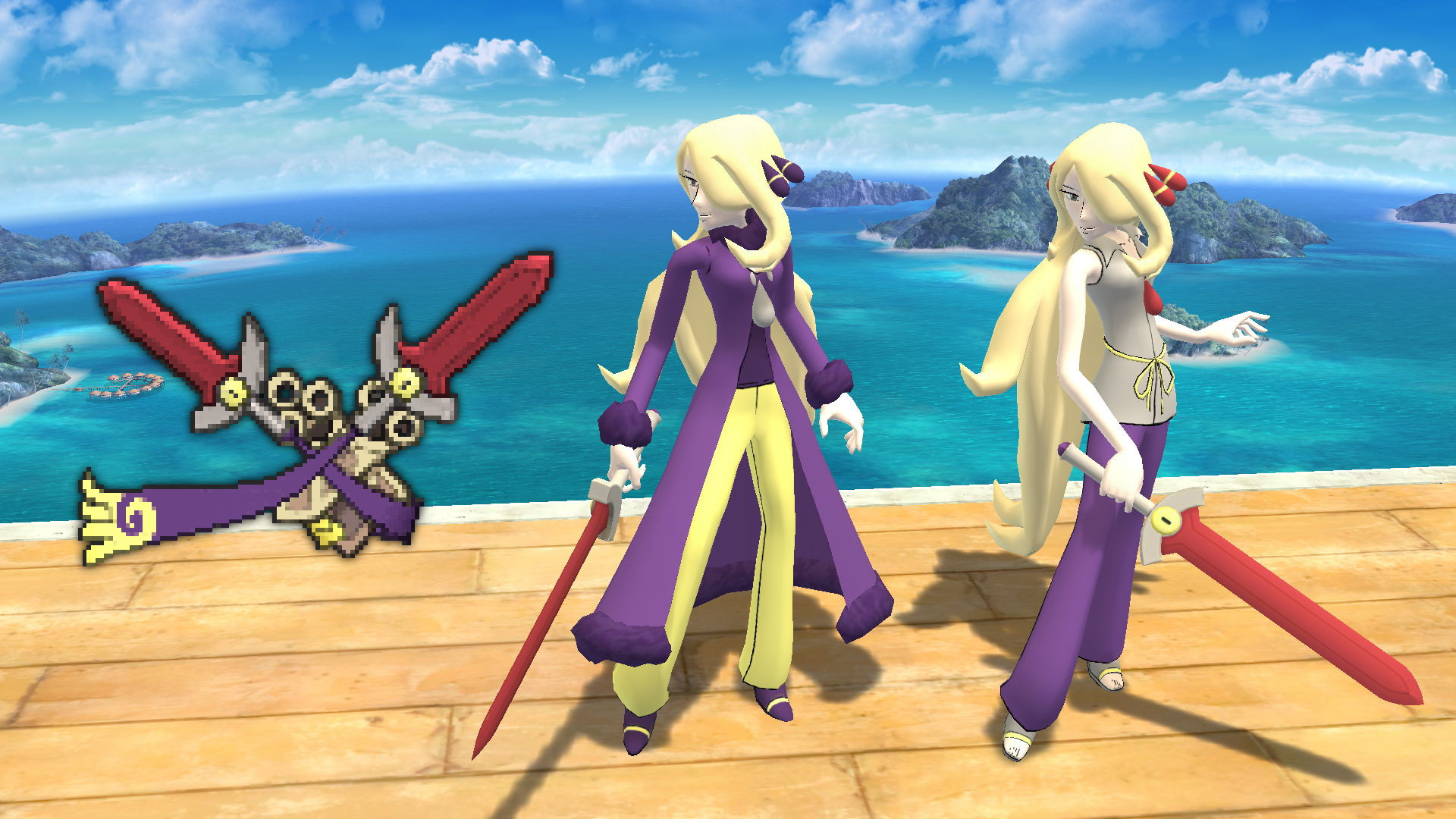Cynthia (+ Honedge) [Super Smash Bros. (Wii U)] [Mods]