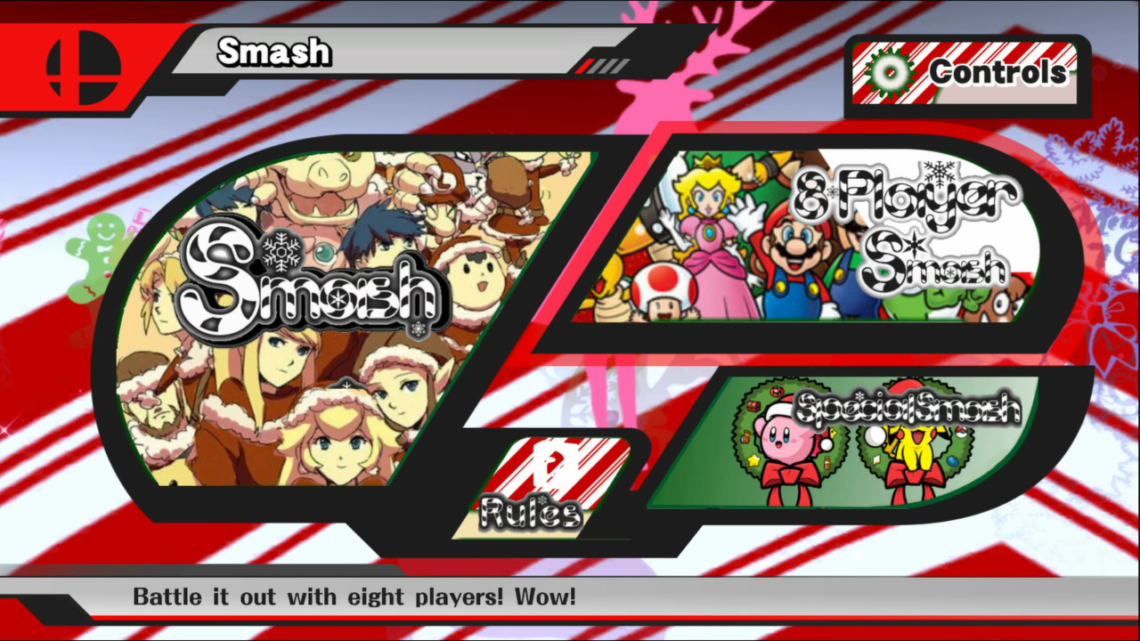 Merry Smash Bros Christmas GUI Overhaul Mod for Super Smash Bros. (Wii ...