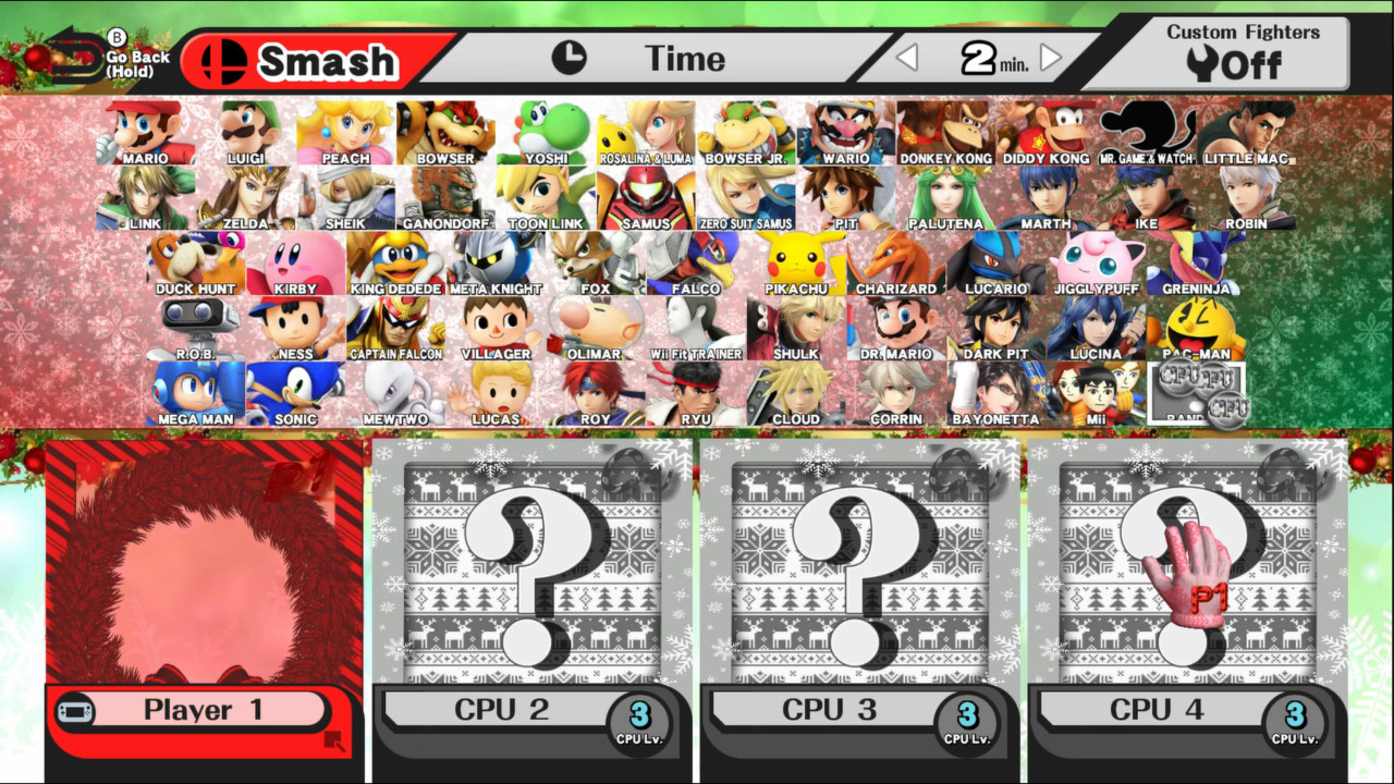 Merry Smash Bros Christmas GUI Overhaul Mod for Super Smash Bros. (Wii ...