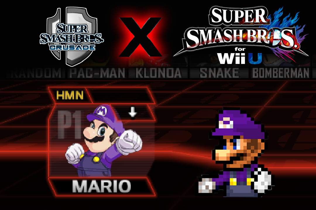 Waluigi Mario Smash 4 recolor over Slot 8 [Super Smash Bros. Crusade ...