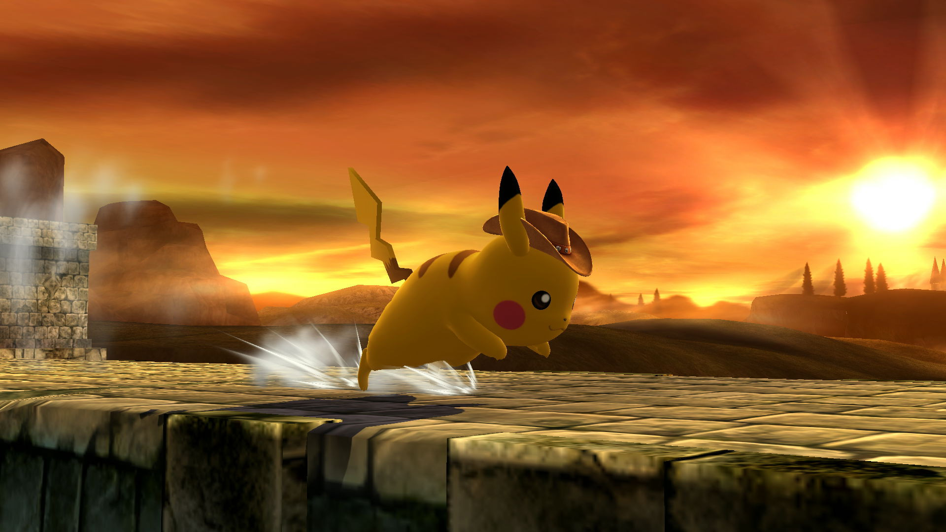 Cowboy Hat Pikachu [Super Smash Bros. (Wii U)] [Mods]