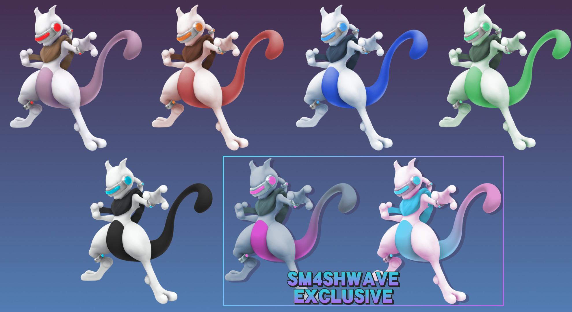 Galactic Hunter Mewtwo Mod for Super Smash Bros. (Wii U) | SSB4U Mods