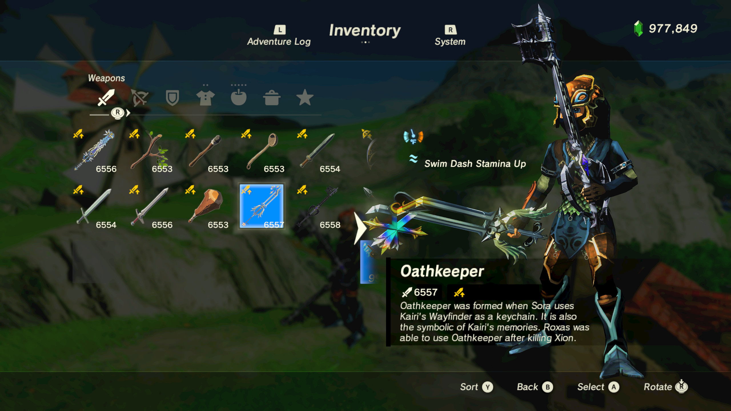 Oblivion & Oathkeeper Dual Keyblade Mod for The Legend of Zelda: Breath ...
